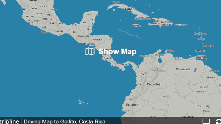 Convenient Driving Map to Golfito, Costa Rica | Playa Nicuesa